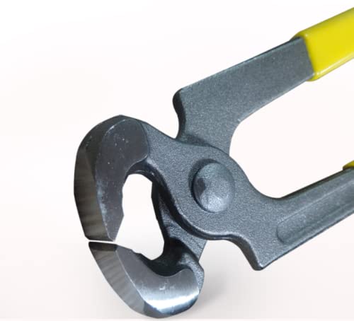 Epidioxi Goats Hoof Nipper 8" Carbon Steel Farrier Tool Multi-Purpose Hoof Trimmers with Plastic Grips for Cattle Sheeps Horses (8 in. Yellow)