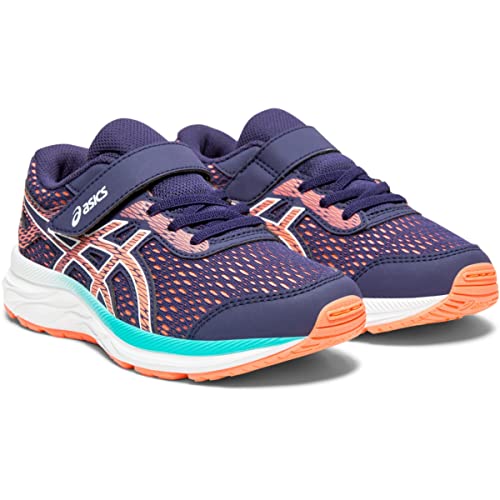 ASICS Kid's Gel-Excite 6 Pre-School Running Shoes, 2, Purple Matte/Sun Coral