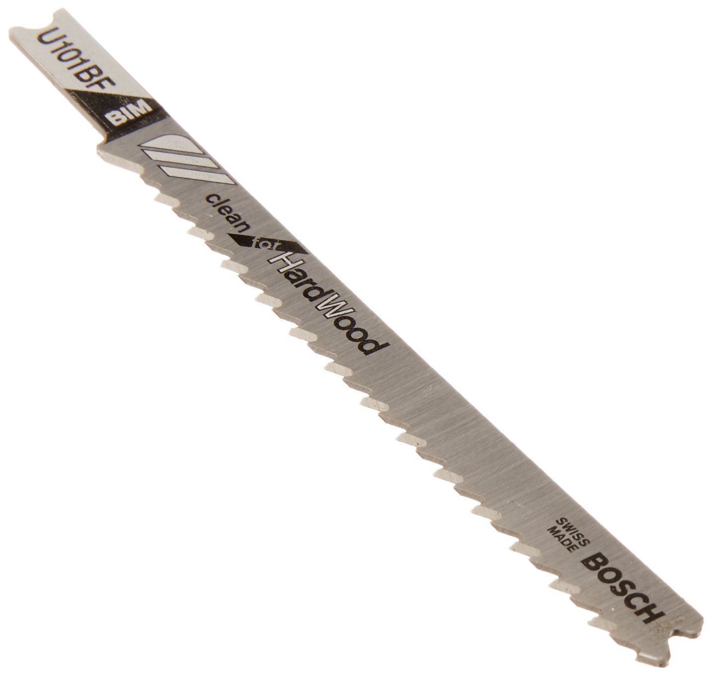 BOSCH U101BF 5-Piece 4 In. 10 TPI Clean for Wood U-shank Jig Saw Blades