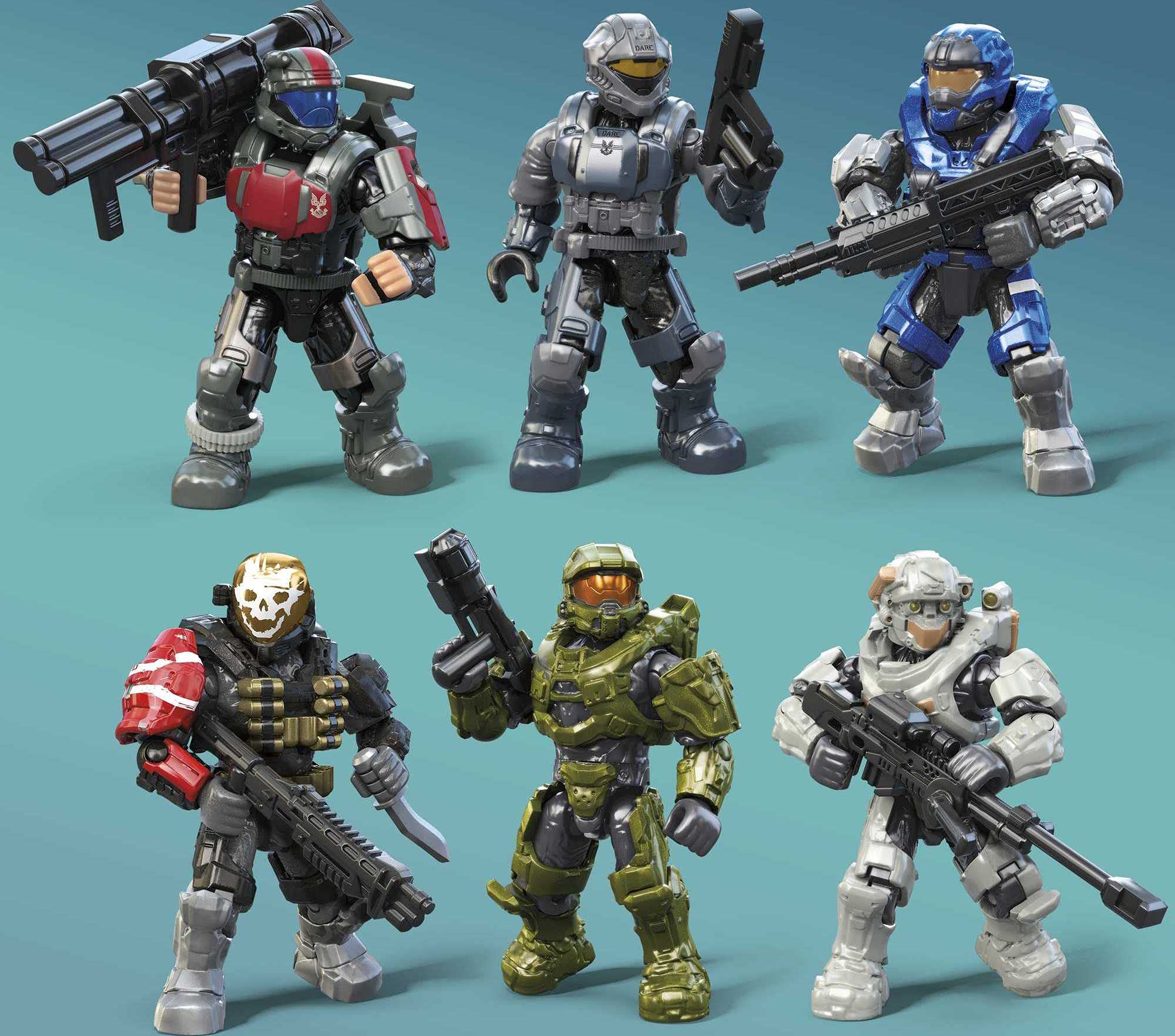 MEGA Halo Action Figure Building Toys Set, 20th Anniversary Character Collector Pack with 352 Pieces, 20 Poseable Articulation Figures, Kids or Adults (Amazon Exclusive)