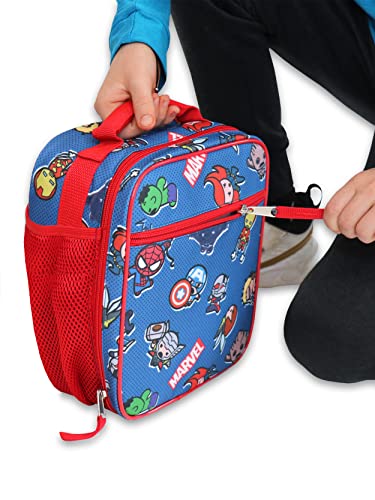 Marvel Kawaii Boys Girls Soft Insulated School Lunch Box (One Size, Multi)