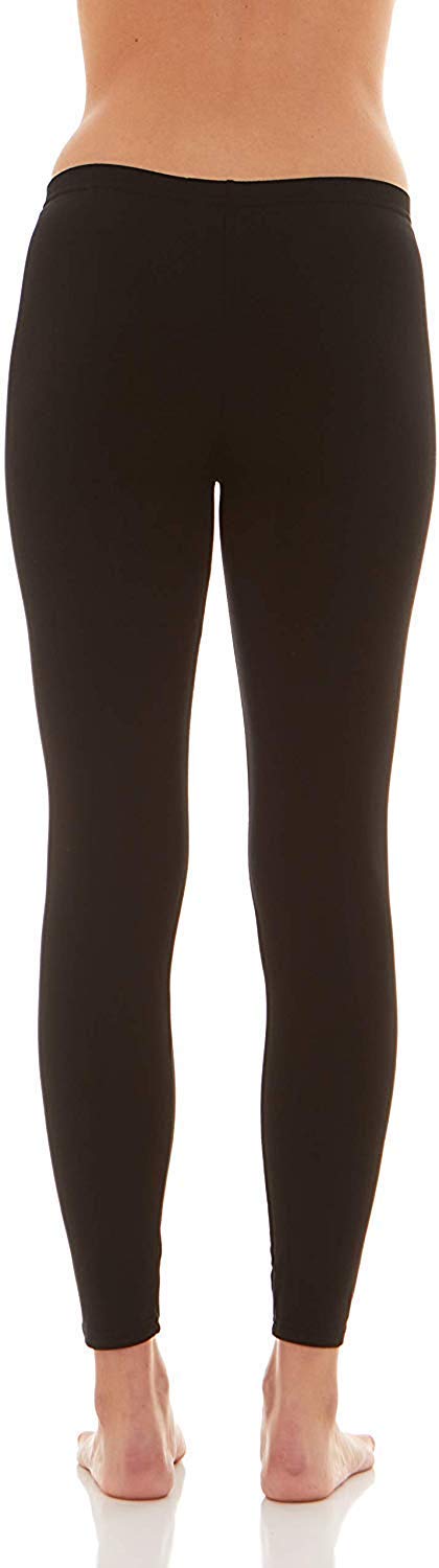 Bodtek Women’s Thermal Underwear Pants Premium Long Johns Fleece Lined Base Layer Bottom (Black, Medium)