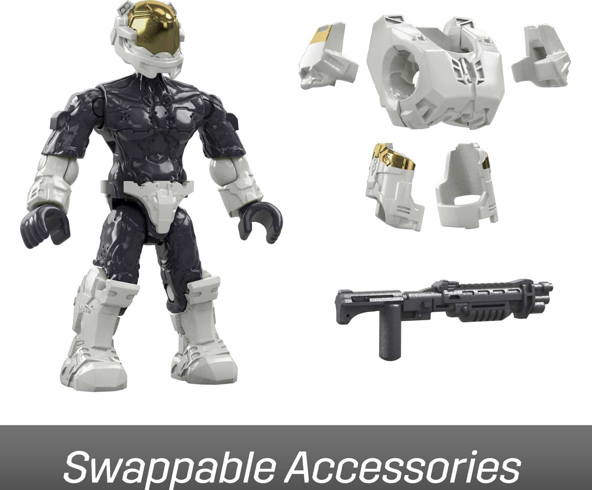 Mega Halo Infinite Toy Car Building Toys Set, UNSC Razorback Blitz Vehicle with 303 Pieces, 4 Micro Action Figures and Accessories, Gift Ideas