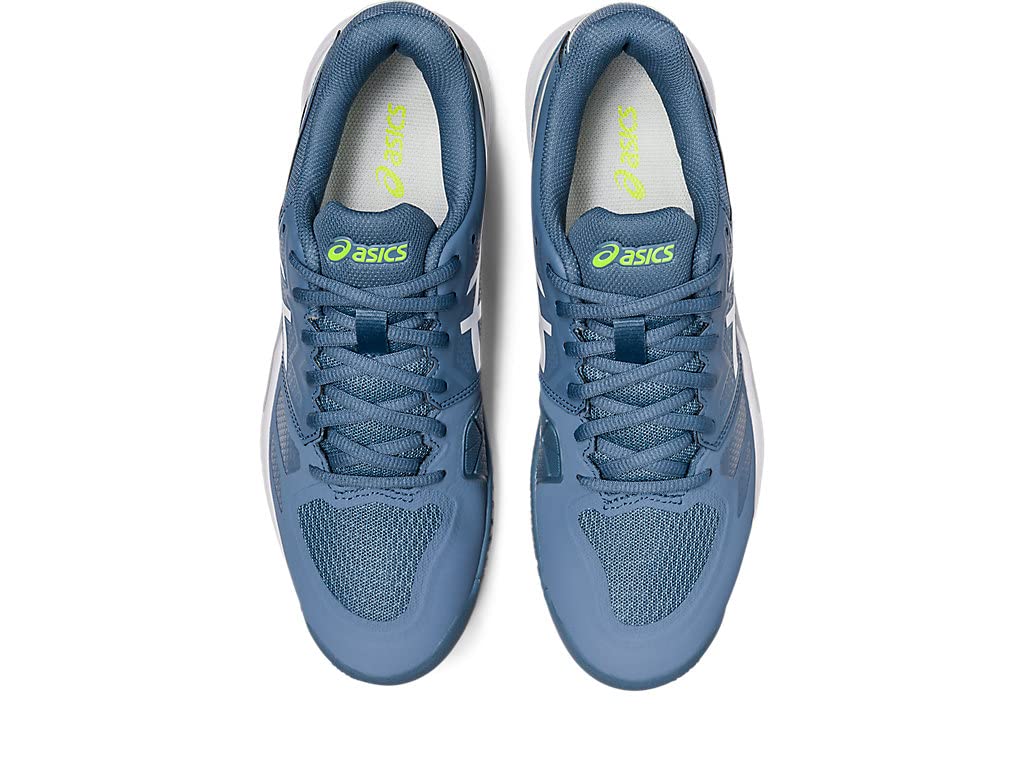 ASICS Men's GEL-CHALLENGER 13 Tennis Shoes, 9.5, STEEL BLUE/WHITE