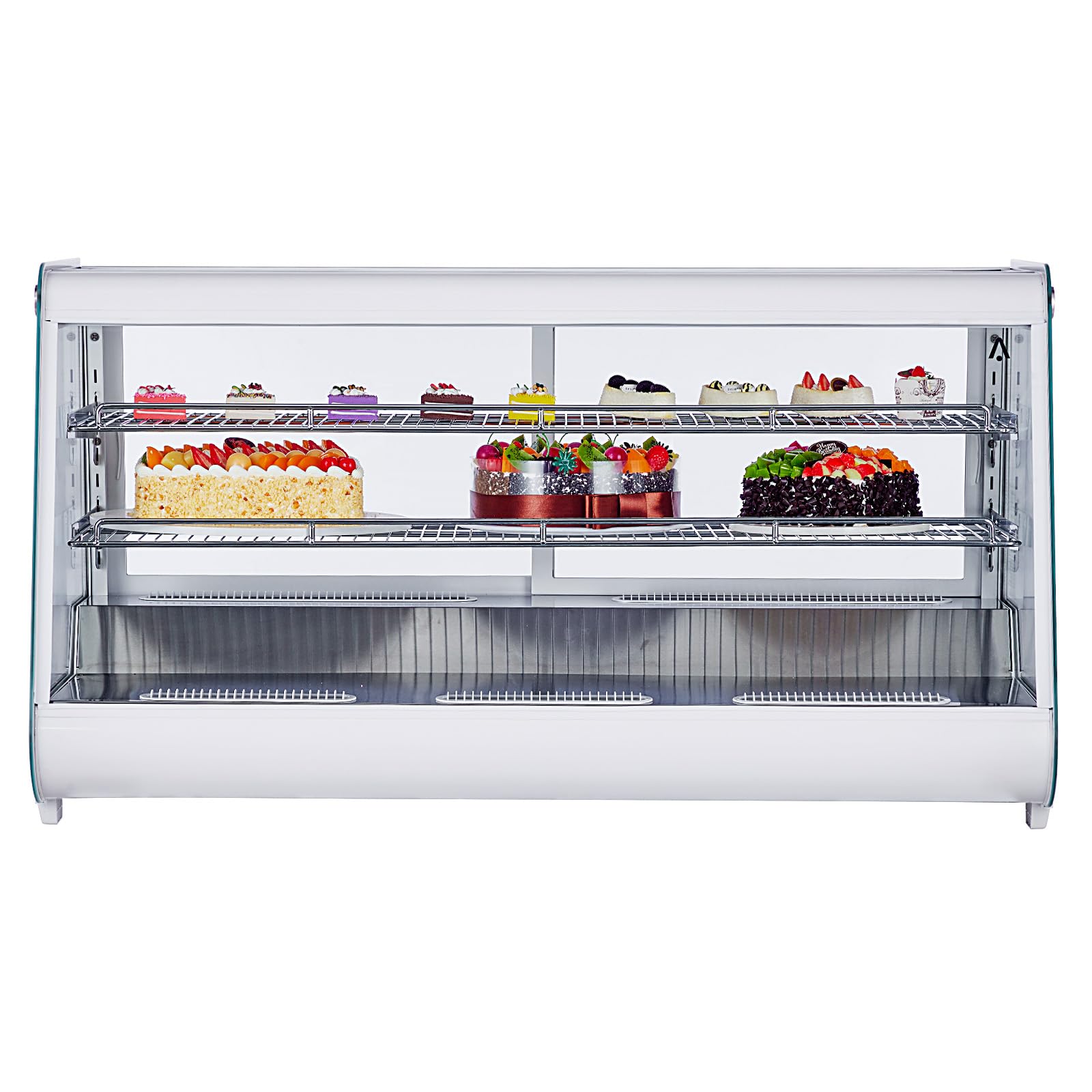 Garvee Refrigerated Display Case 8.1 Cu.Ft. Countertop Pastry Display Case Commercial Display Refrigerator w/LED display Air-cooling Automatic Defrost Rear Sliding Door