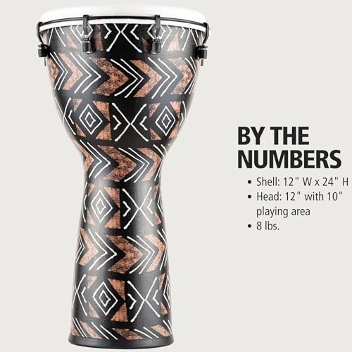 Meinl Percussion Djembe Hand Drum Circle Instrument with Synthetic Shell and Head, Alpine Series β NOT Made in China β Easy Tuning, 2-Year Warranty (ADJ12-KA)