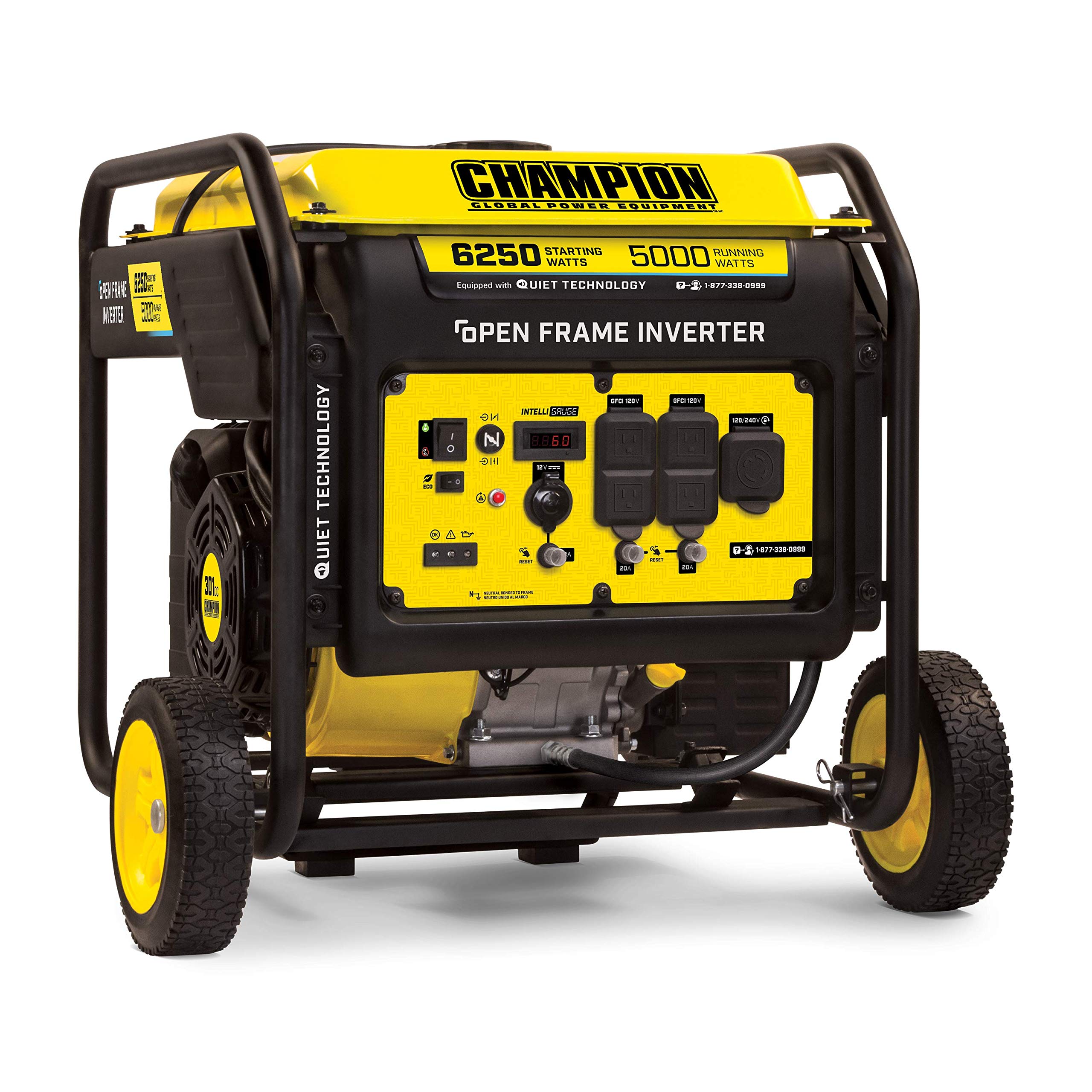Champion Power Equipment 100519 6250-Watt Open Frame Inverter with Quiet Technology & Champion Weather-Resistant Storage Cover for 4800-11,500-Watt Portable Generators