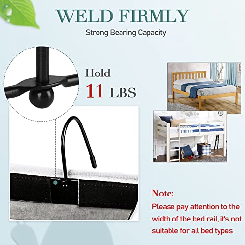 Creproly Bedside Caddy/Hanging Storage Bag for Headboards Bunk Hospital Beds Dorm for Storage Books, Keys, Mobile Phones (Black)