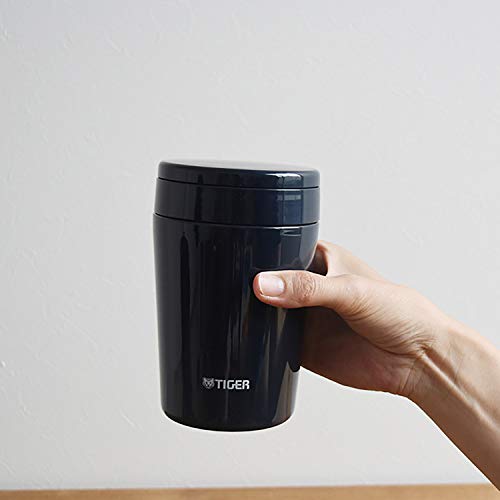 Tiger MCL-B038-AI Tiger Thermos Bottle, Vacuum Insulated, Soup Jar, 12.8 fl oz (380 ml), Heat Retention, Bento Box, Wide Mouth, Round Bottom, Indigo Blue