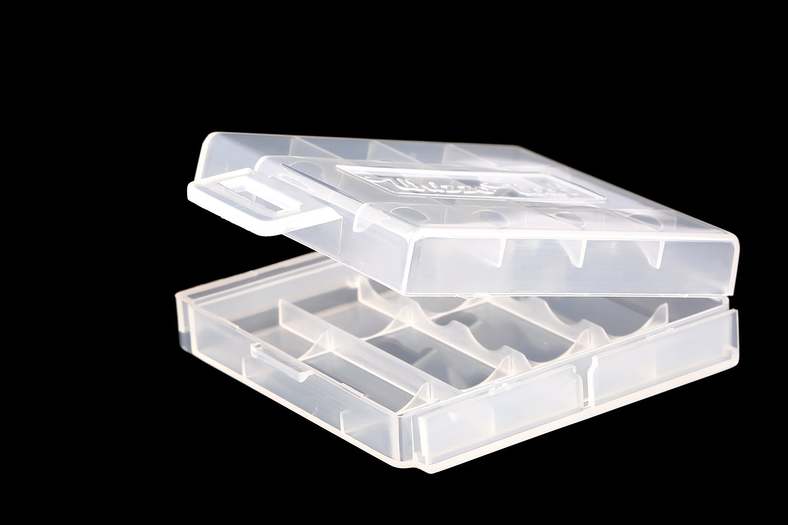 Whizzotech AA/AAA Cell Battery Storage Case/Holder with Charge Reminder Markings Clear Color (6 Pack)