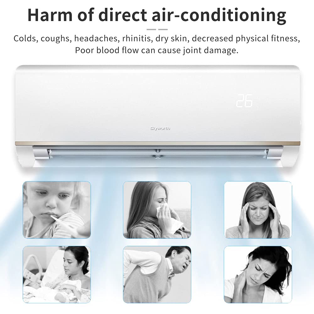 HUBUISH Adjustable Foldable Air Conditioner Deflector Confinement Air Deflector Outlet Air Wing Air Cooled Baffle Wind Direction Telescopic Windshield for Home (Watermelon Pattern)