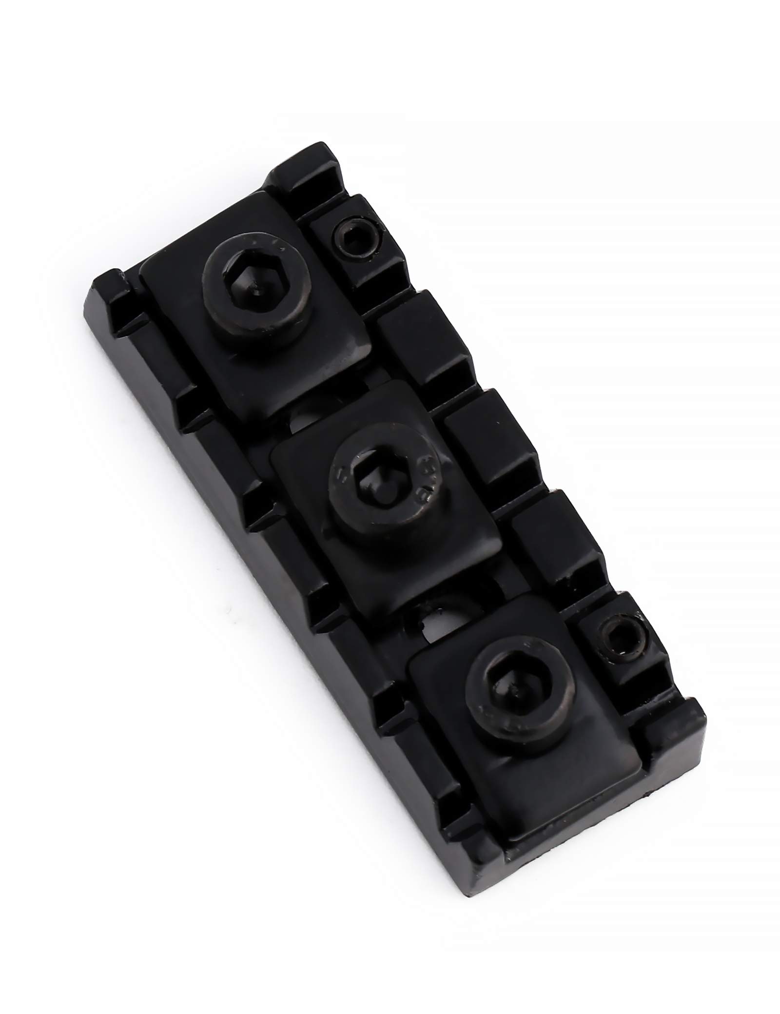 Holmer Guitar String Locking Nut for Floyd Rose Style Adjustable Height Locking Guitar Tremolo Bridge with Mounting Screw Shims and Wrench Black.