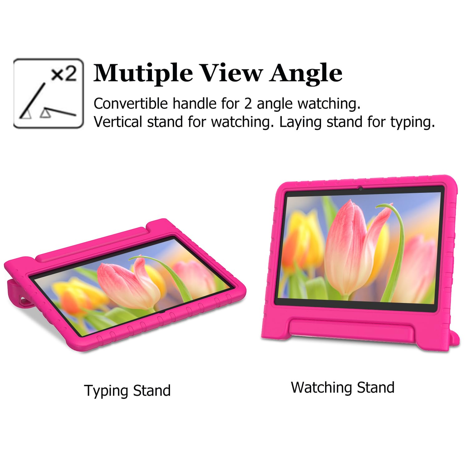 AVAWO Kids Case for Onn 10.1” Model 100011886 Tablet (2nd Generation, 2020), Light Weight Shock Proof Handle Stand Case for Walmart Onn 10.1 inch Tablet (Just Fit 2020, 2nd Generation), Blue