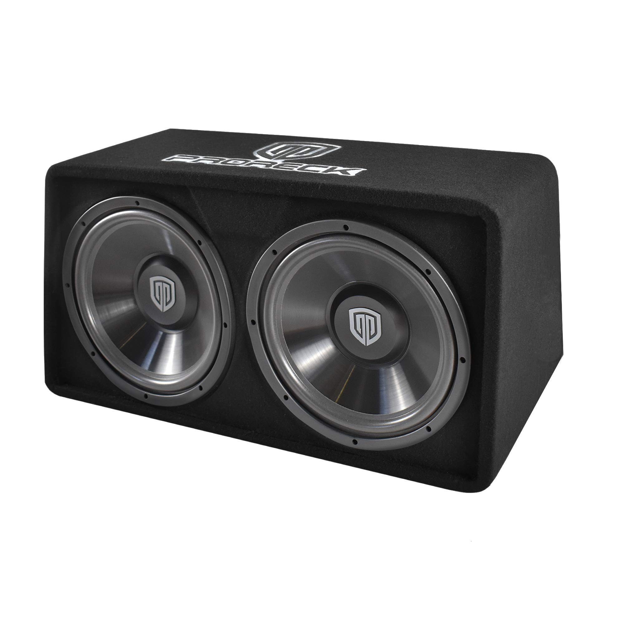 PRORECK PR-122M 1500W Dual 12" Car Subwoofer Enclosure Audio with Subwoofer,Mono Block Amplifier and Wiring Installation Kit