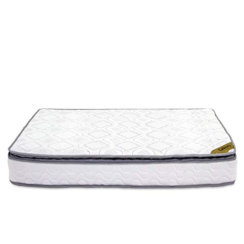 Spinal Solution 9-Inch Medium Firm Foam Encased Pillowtop Pocketed Coil Innerspring Fully Assembled Mattress, Good For The Back, King White