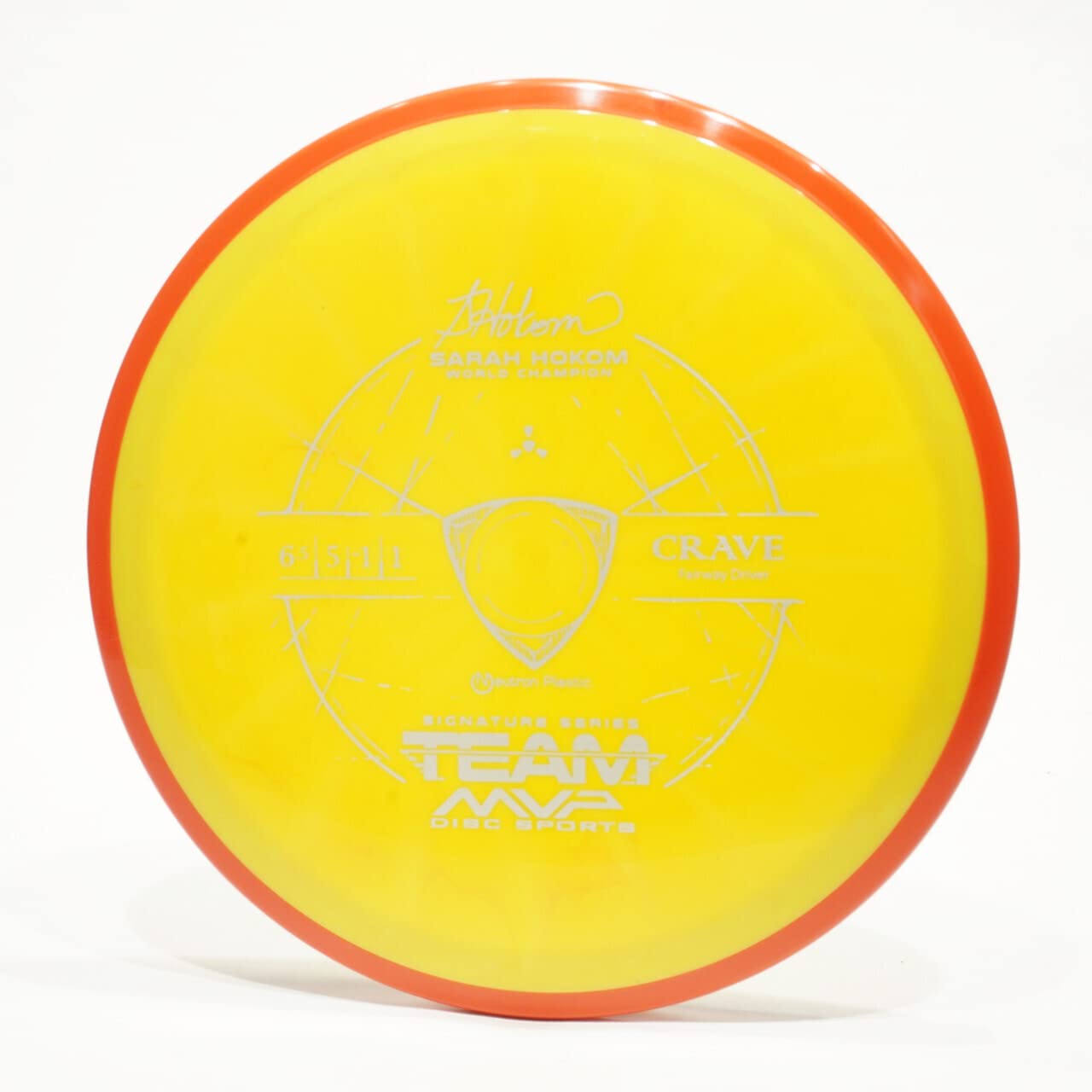 Axiom Crave (Neutron) - Hokom Signature Series Fairway Driver Golf Disc, Pick Your Disc 159g Yellow w/Purple Rim