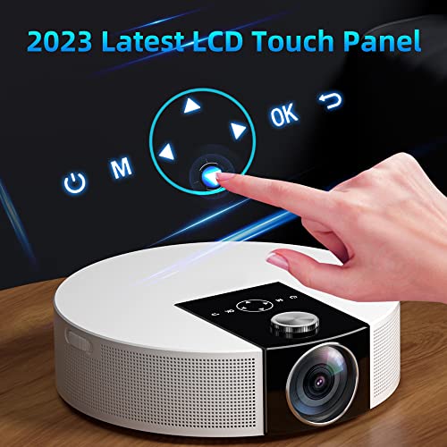 Outdoor Projector, Native 1080P Projector with WiFi and Bluetooth, 500ANSI Mini Projector 4K Support for Outdoor Movies, Max 500β Display, Compatible with Smartphone, Laptop, TV Stick, PS5, HDMI, USB