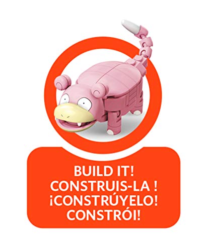 Mega Construx Pokemon Slowpoke Construction Set with Character Figures, Building Toys for Kids (119 Pieces)