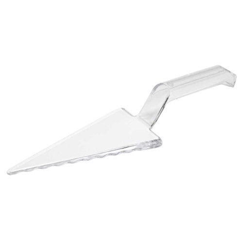 Party Essentials Heavy Duty Plastic Cake Server/Pie Cutter/Pastry Slicer/Spatula for Serving Pizza, 1-Count, Clear