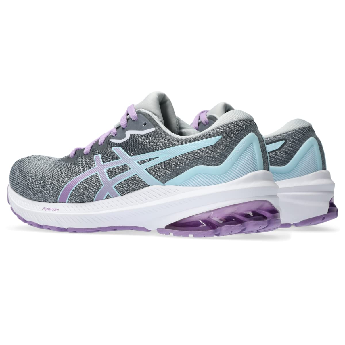 ASICS Women's GT-1000 11 Running Shoes, 7.5, PIEDMONT GREY/ENGLISH LAVENDER