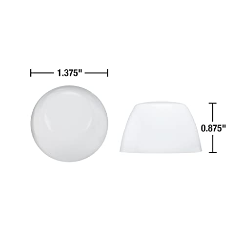 Danco 80821 Snap on Round Toilet Bolt Caps in White, Pack of 2