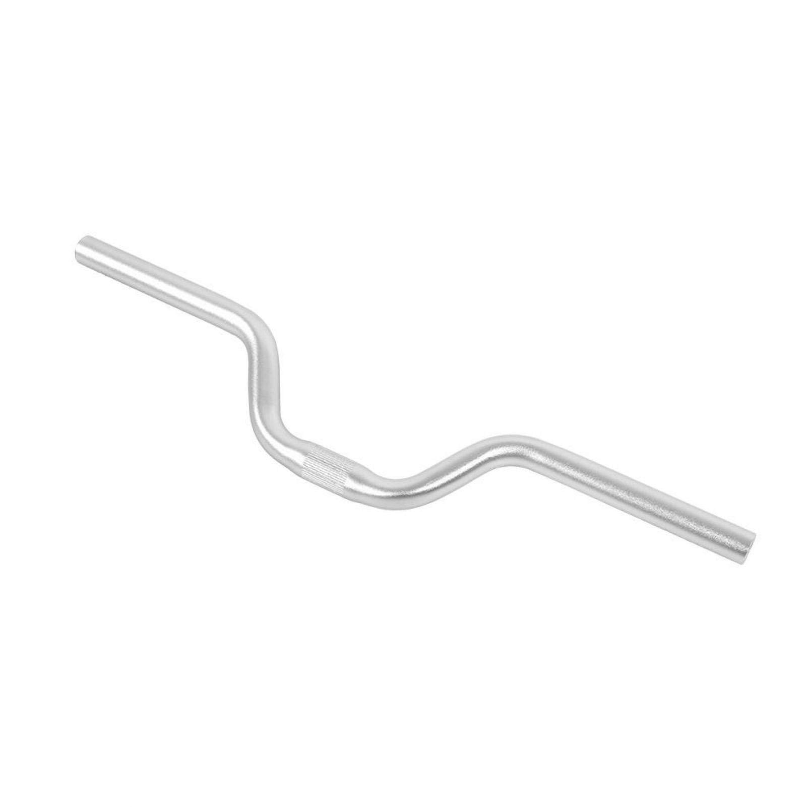 Bicycle Handlebar, Aluminum Alloy Swallow Shaped Handlebar 25.4mm*520mm Riser Handlebar for Mountain Road Bikes( Silver)