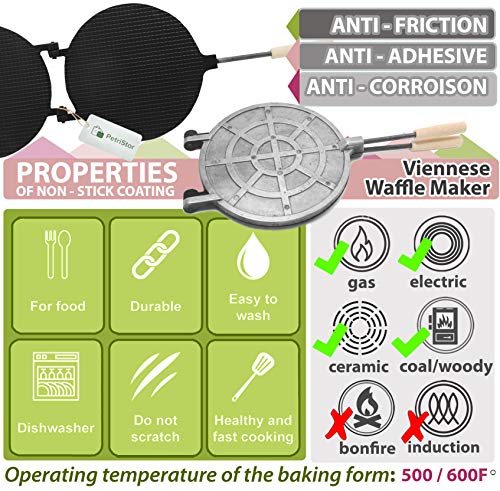 Waffle Maker round form Non-stick Cookies Pastry