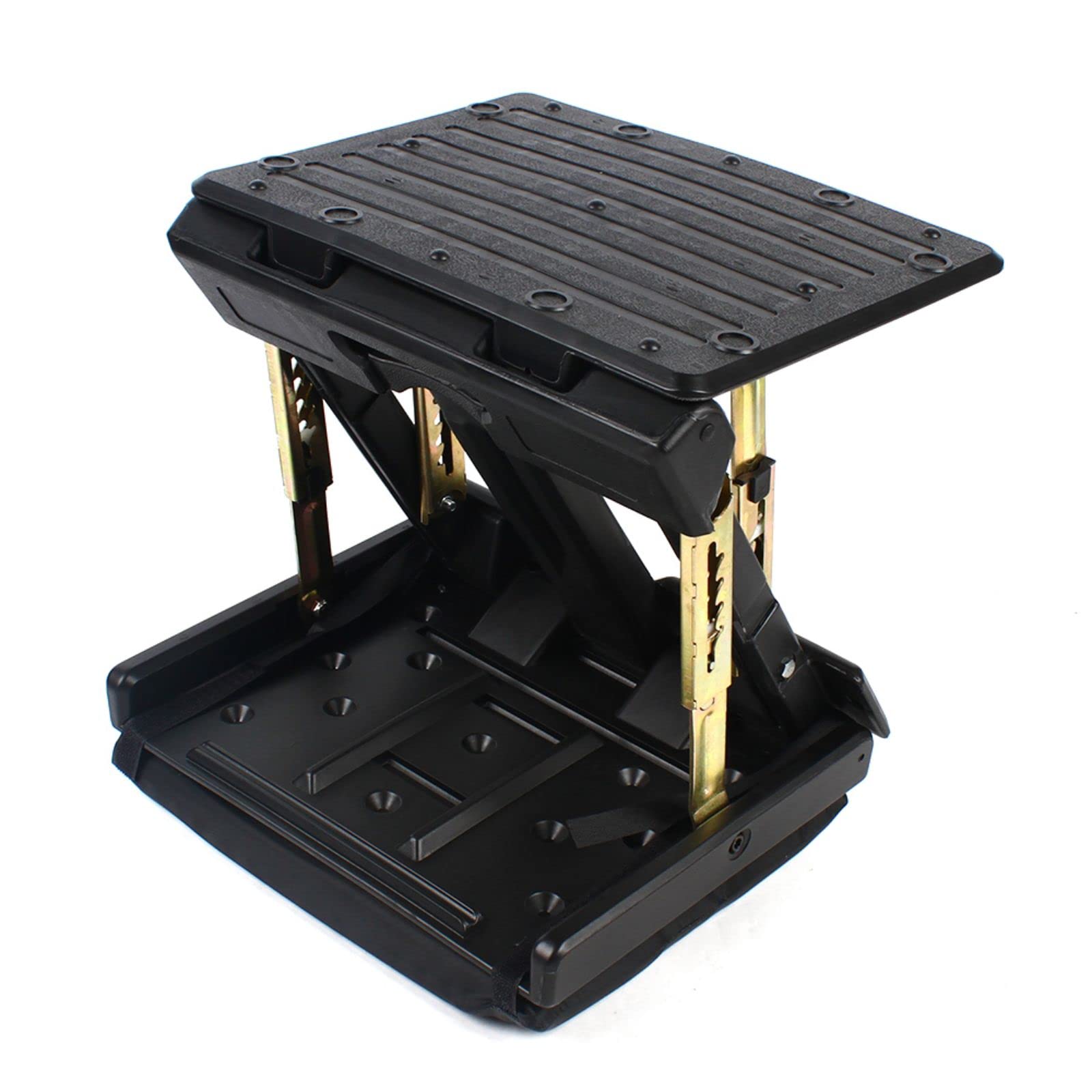 Car Footrest, Foot Rest Stool Ergonomic Adjustable Height Under Desk/Car Comfortable Footrest Business Trip Ottoman Stool Black
