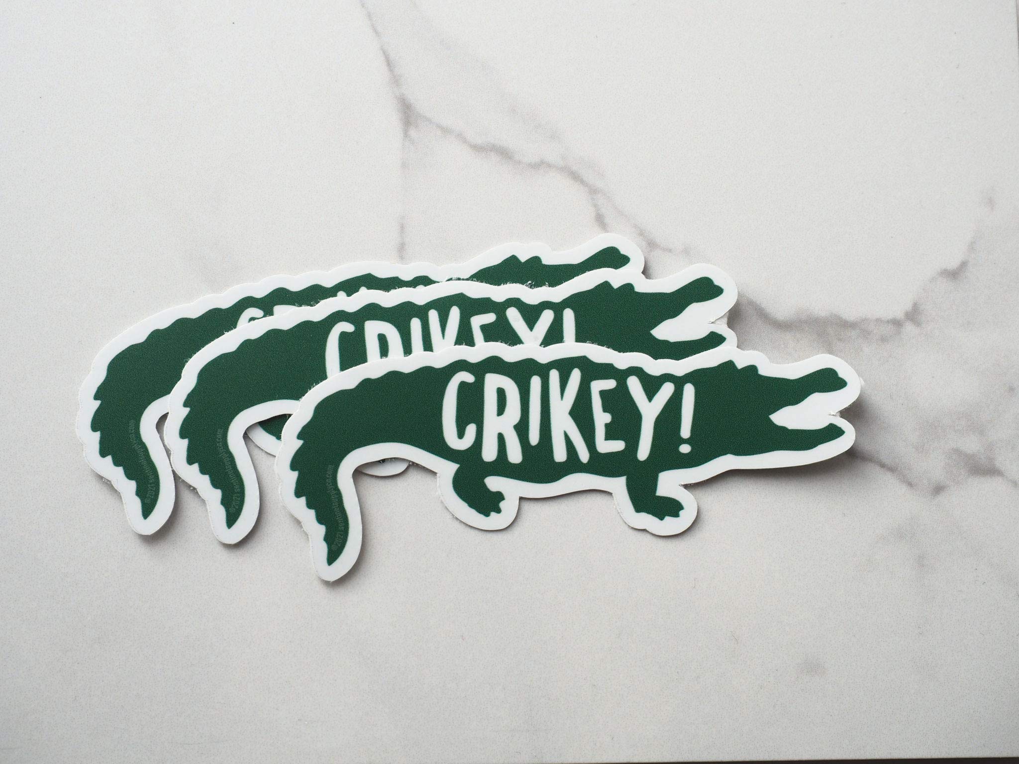 Crikey Sticker, Cute Crocodile Stickers for Hydroflask, Crocodile Dundee Quote, Croc Hunter Australian Sayings, Aussie Quotes, Reptile Decal