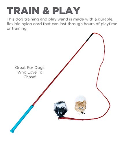 Outward Hound Tail Teaser Durable Dog Wand with Soft Plush Toys