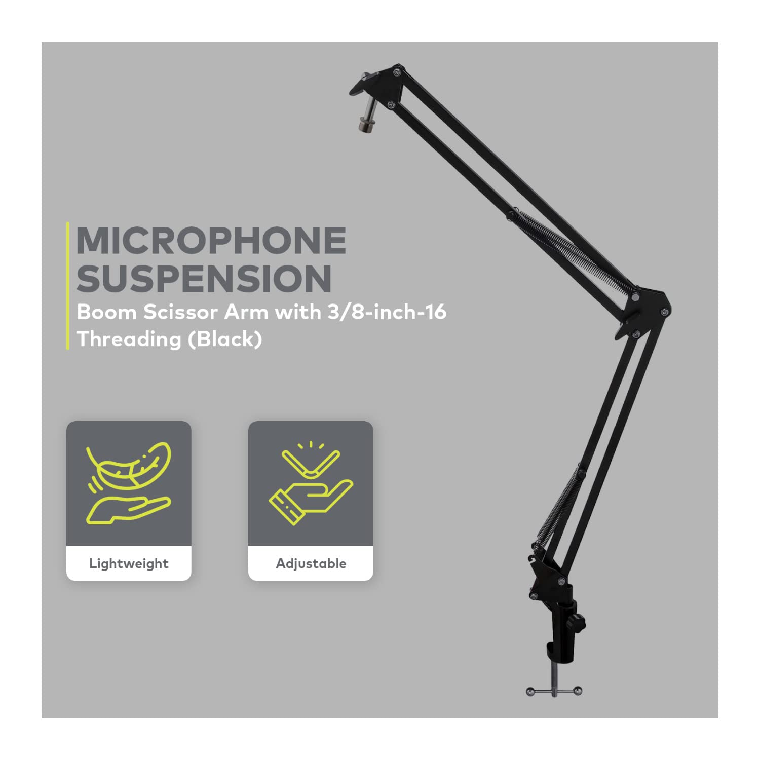 Blue Microphones Snowball USB Mic (Brushed Aluminum) Bundle with Boom Scissor Arm, Shock Mount and Pop Filter (4 Items)