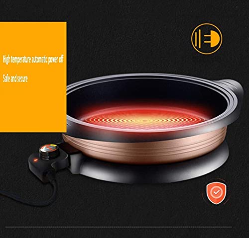Electric Wok Multi-Function Electric Fire Pot 2 Household Electric Boiling Hot Pot Cooking 4 Fried Roast One Pot Can Be Used In Kitchen Restaurants Gourmet Cooking