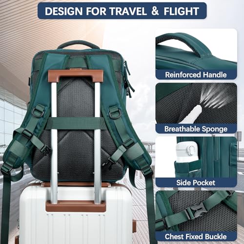 BOSTANTEN Travel Backpack for Women- Flight Approved Carry On Backpack, 15.6" Laptop Backpack Large Lightweight Weekender Bag