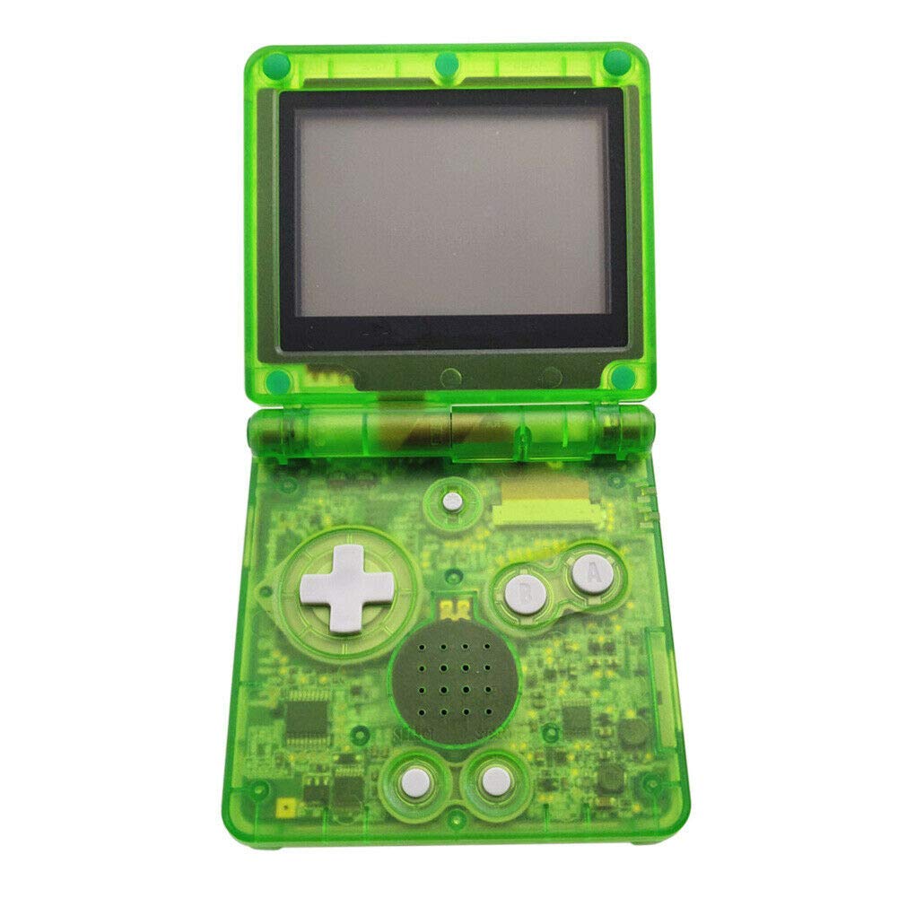 Meijunter Replacement Transparent Clear Full Housing Shell Case Repair Parts Kit for Nintendo Gameboy Advance SP GBA SP Console