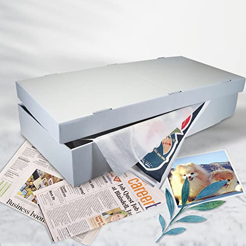 Lineco, Under Bed Storage Bins, Large Capacity Box with Lid, Archival Storage Containers for organizing Wedding Dress, Quilts, Gowns, Family Heirlooms, forever Keepsake Garment Box, 40x18x6 Inch