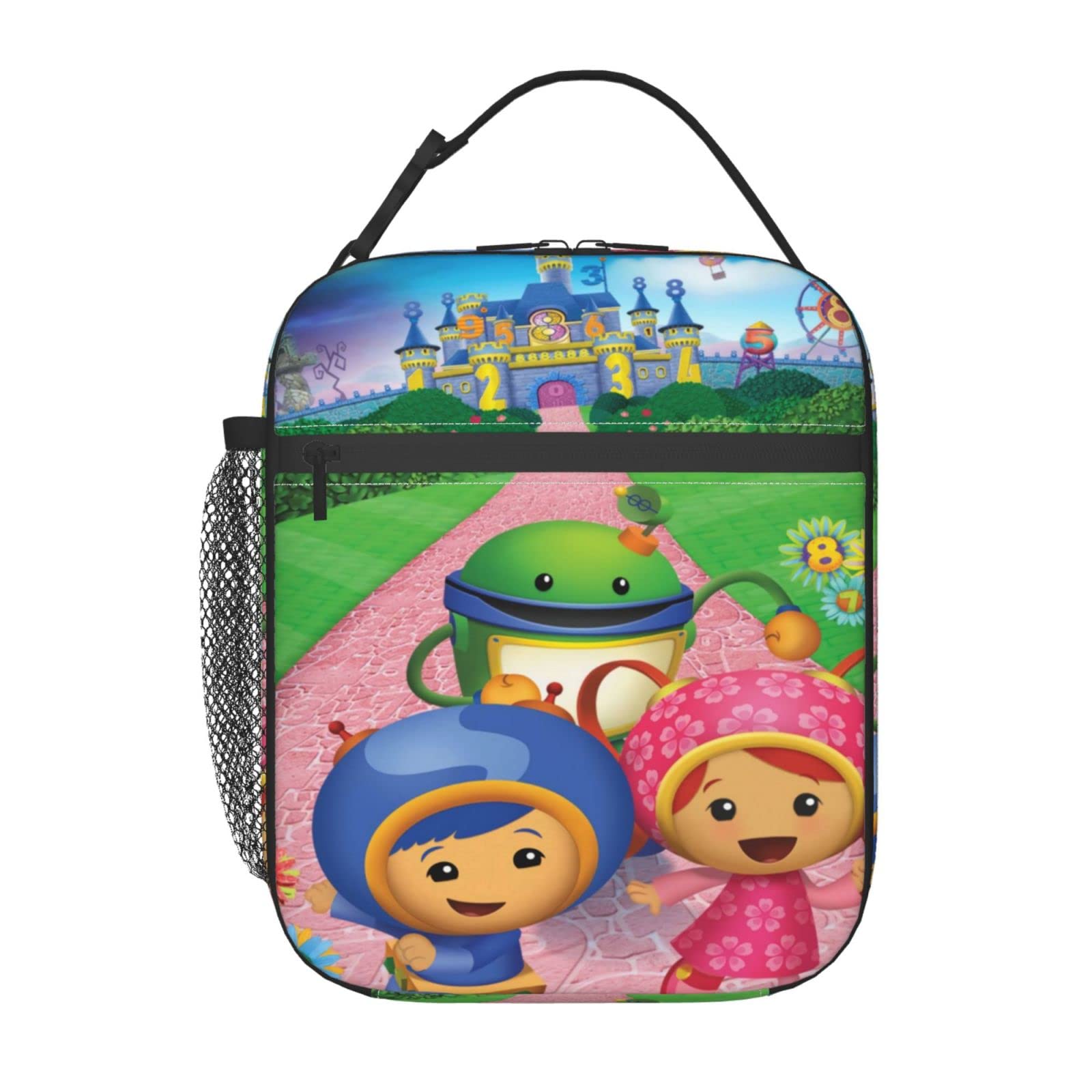 CONPELSON Lunch Bags Team Anime Umizoomi Insulated Lunch Tote Reusable Portable Lunch Box for Outdoor Office Picnic 10 X 4 X 8 in