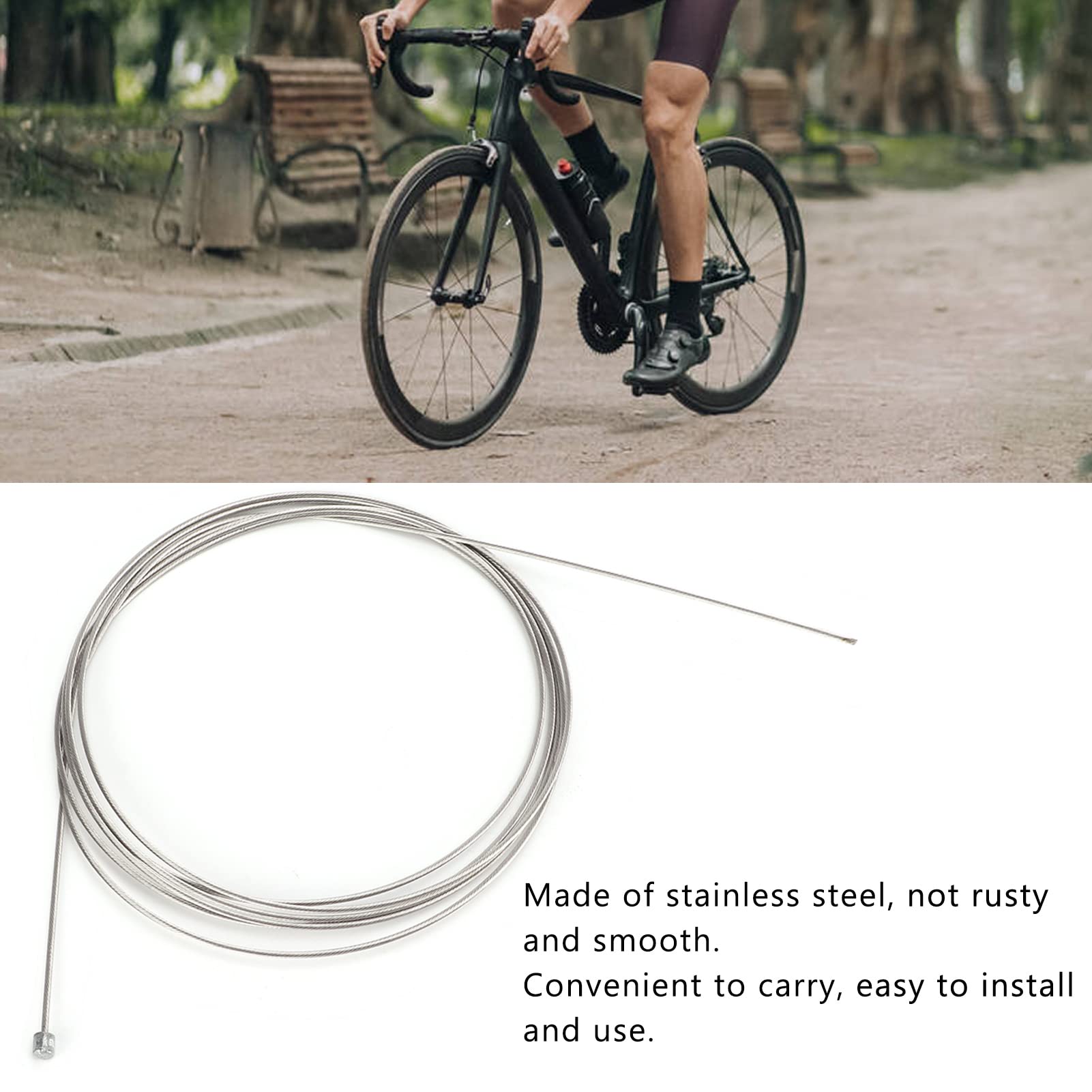 Bicycle Shifter Cable, Bicycle Wire Anti Rust Wear Resistant Electric Welding for Road Bike Accessories