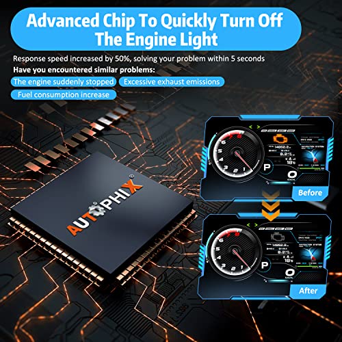 AUTOPHIX OBD2 Scanner Bluetooth Enhanced Universal Auto Car Code Reader for iPhone iPad & Android Diagnostic Scanner Tool for All OBDII Car After 1990[New Version], Orange (3210)