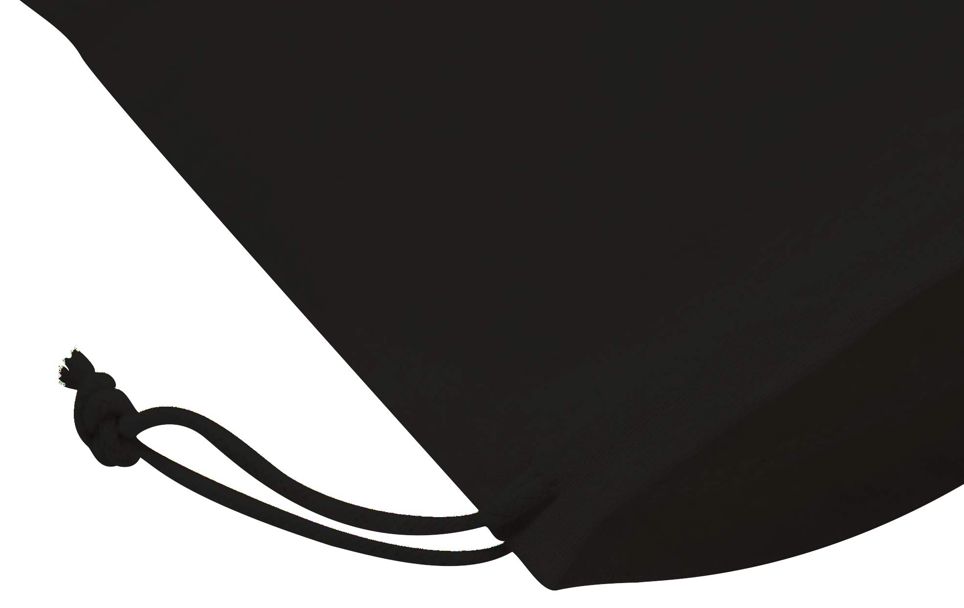 DR Black Cotton Drawstring Bags for Storage, Wardrobe, Travel and Household Organization (8 x 10 inch - 12 pack)
