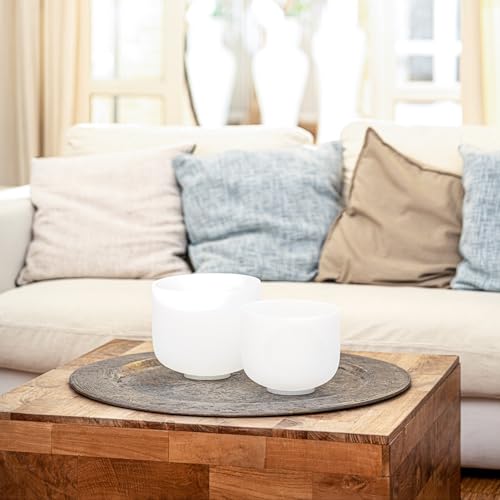 Meinl Sonic Energy Crystal Singing Bowl 9" A Note Brow Chakra, High-purity Quartz β for Meditation, ASMR, Sound Therapy, Yoga