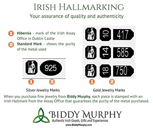 Biddy Murphy Irish 925 Sterling Silver Claddagh Ring with Classic Wishbone Design Band, Timeless Elegant Celtic Jewelry Made in Ireland, Love, Friendship, Loyalty, Size 7