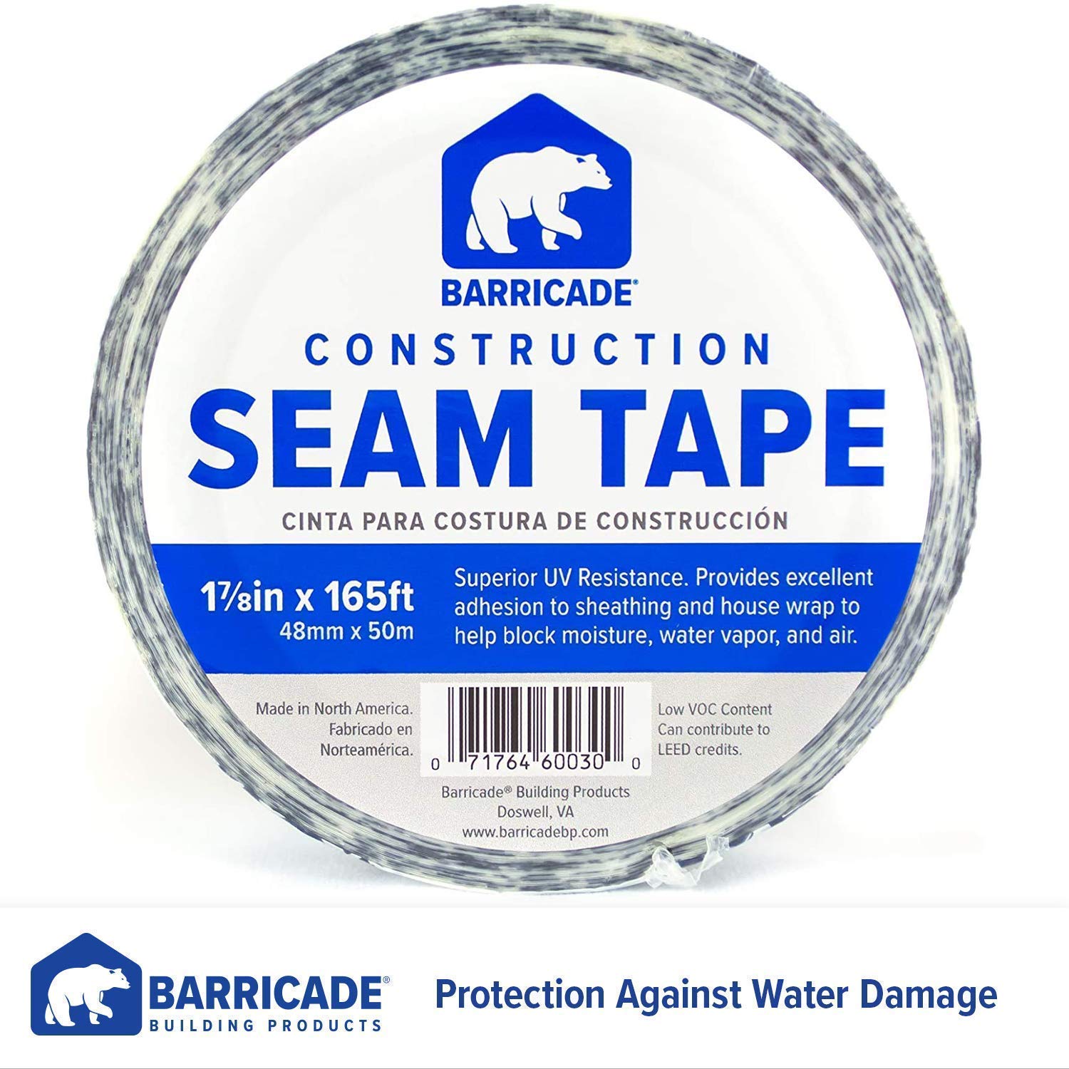 Barricade House Wrap Plus 5’ x 150’ & Barricade Construction Seam Tape Bundle