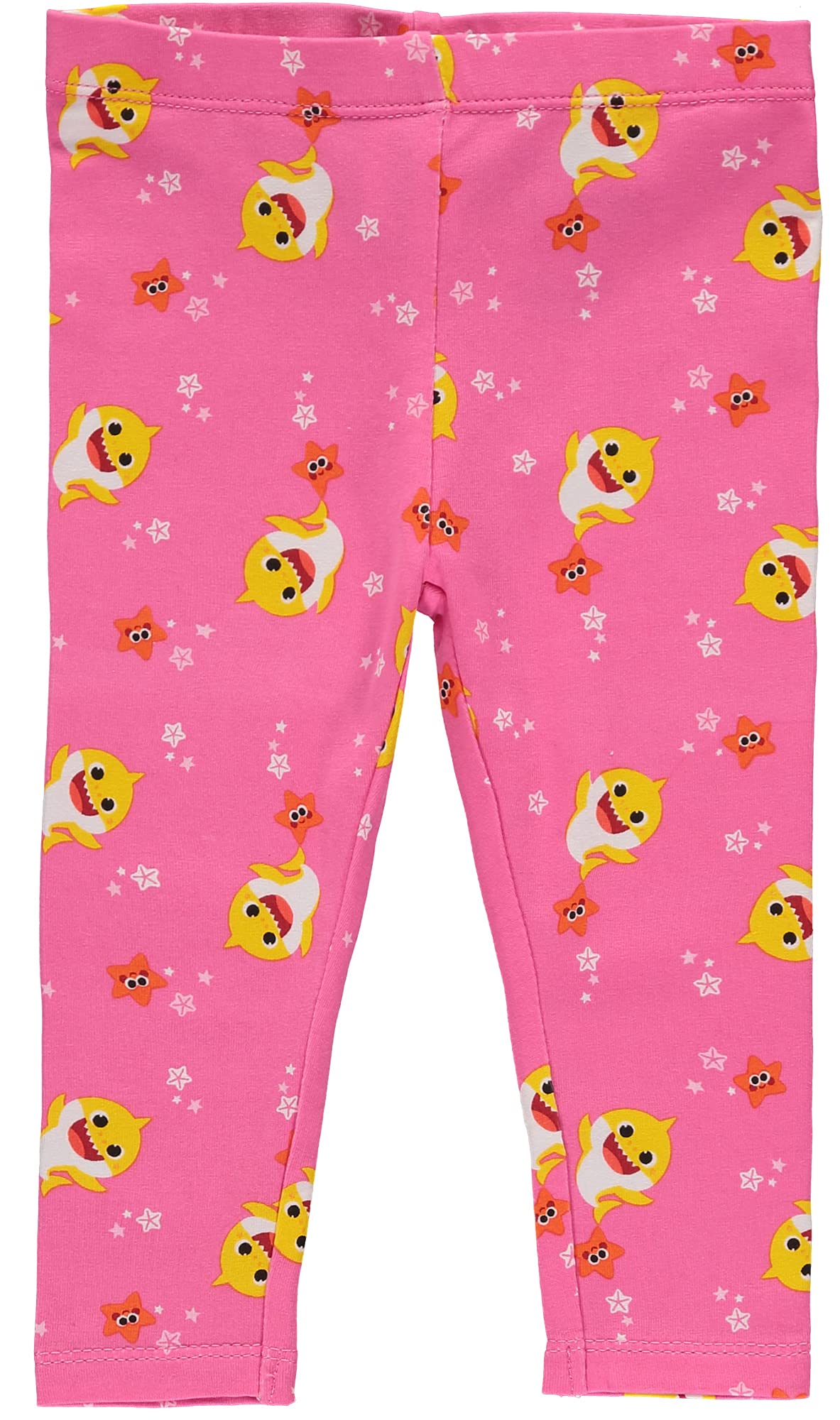 Baby Shark Girls' Creeper Bodysuit with Pull on Pants and Matching Headband 3 Piece Set (Pink/Rose, 0-3 Months)