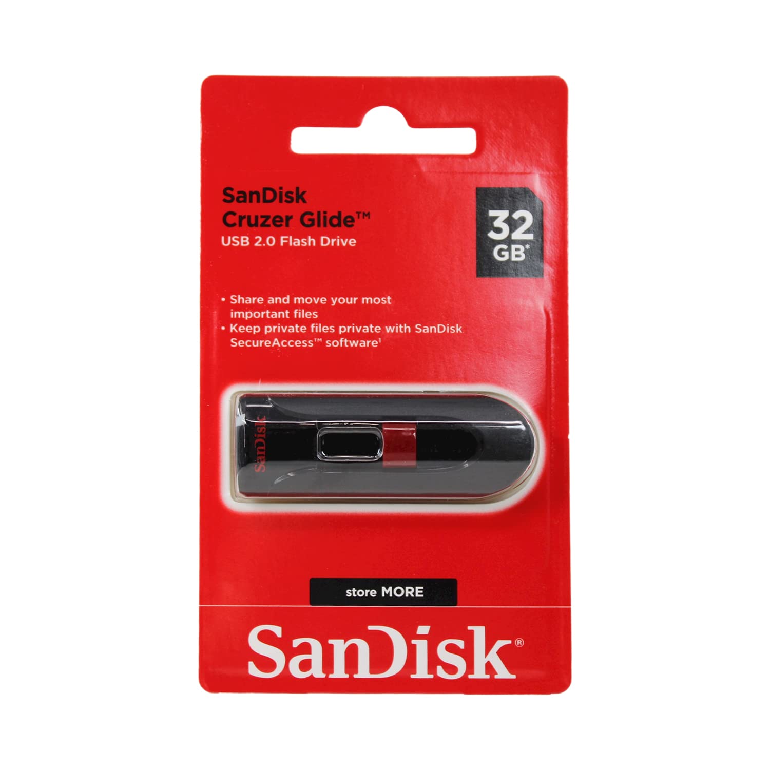 SanDisk Cruzer Glide USB 32GB Flash Drive (SDCZ60-032G-A46)