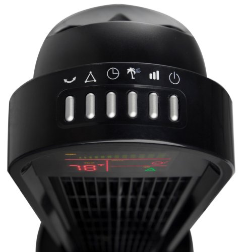 Ozeri 360 Oscillation, Micro-Blade Noise Reduction Technology Tower Fan, Black