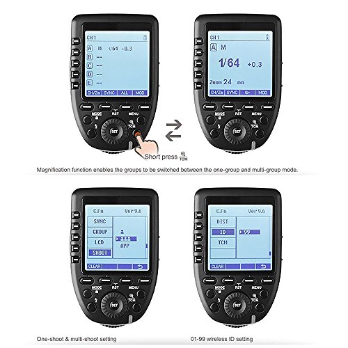 Godox Xpro-F for Fuji Fujifilm TTL Wireless Flash Trigger, 1/8000s HSS, TTL-Convert-Manual Function, Large Screen, 5 Dedicated Group Buttons, 11 Customizable Functions with Cleaning Kit