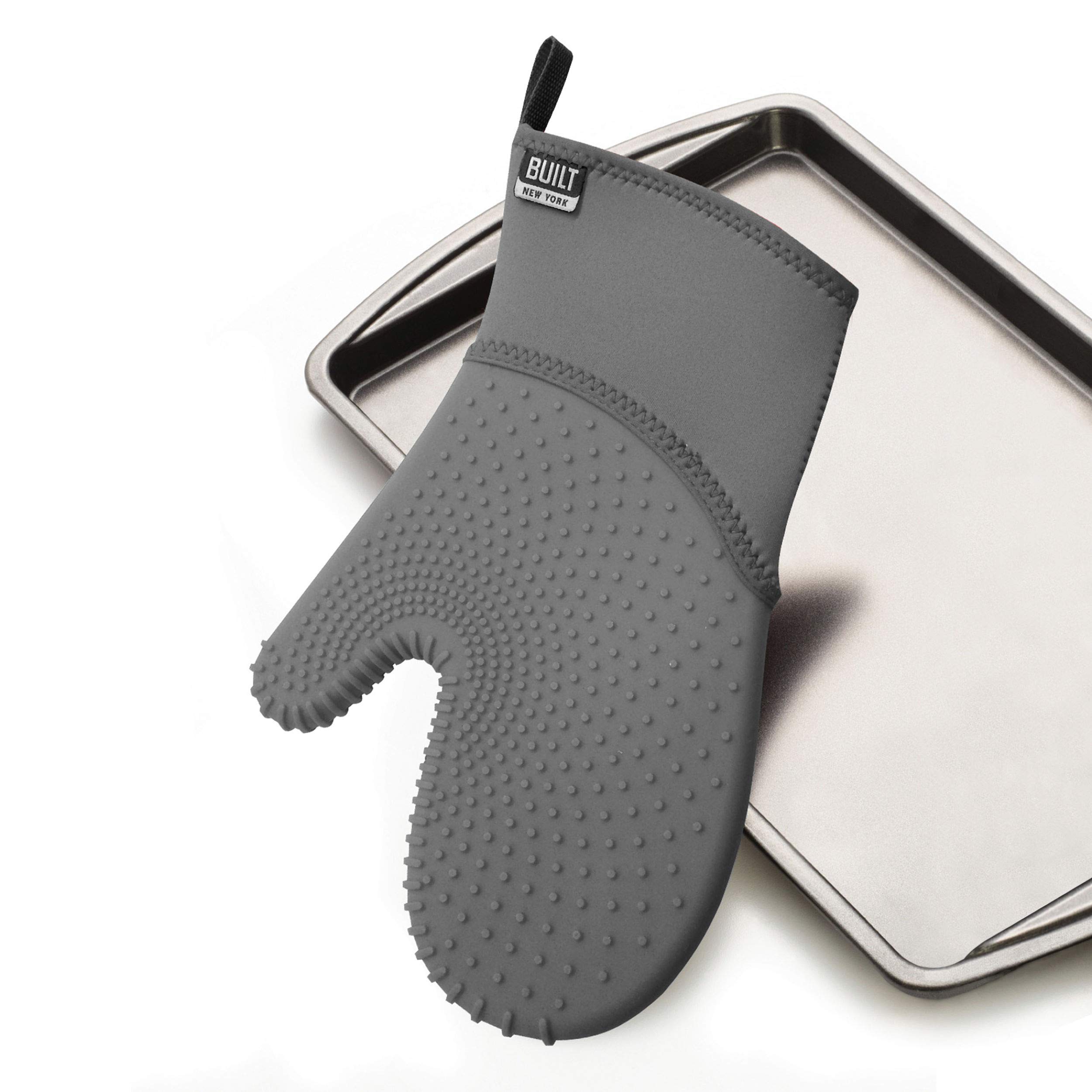 BUILT Neoprene and Silicone Ultimate Grip 12.5 Inch Oven Mitt Gray 5252339
