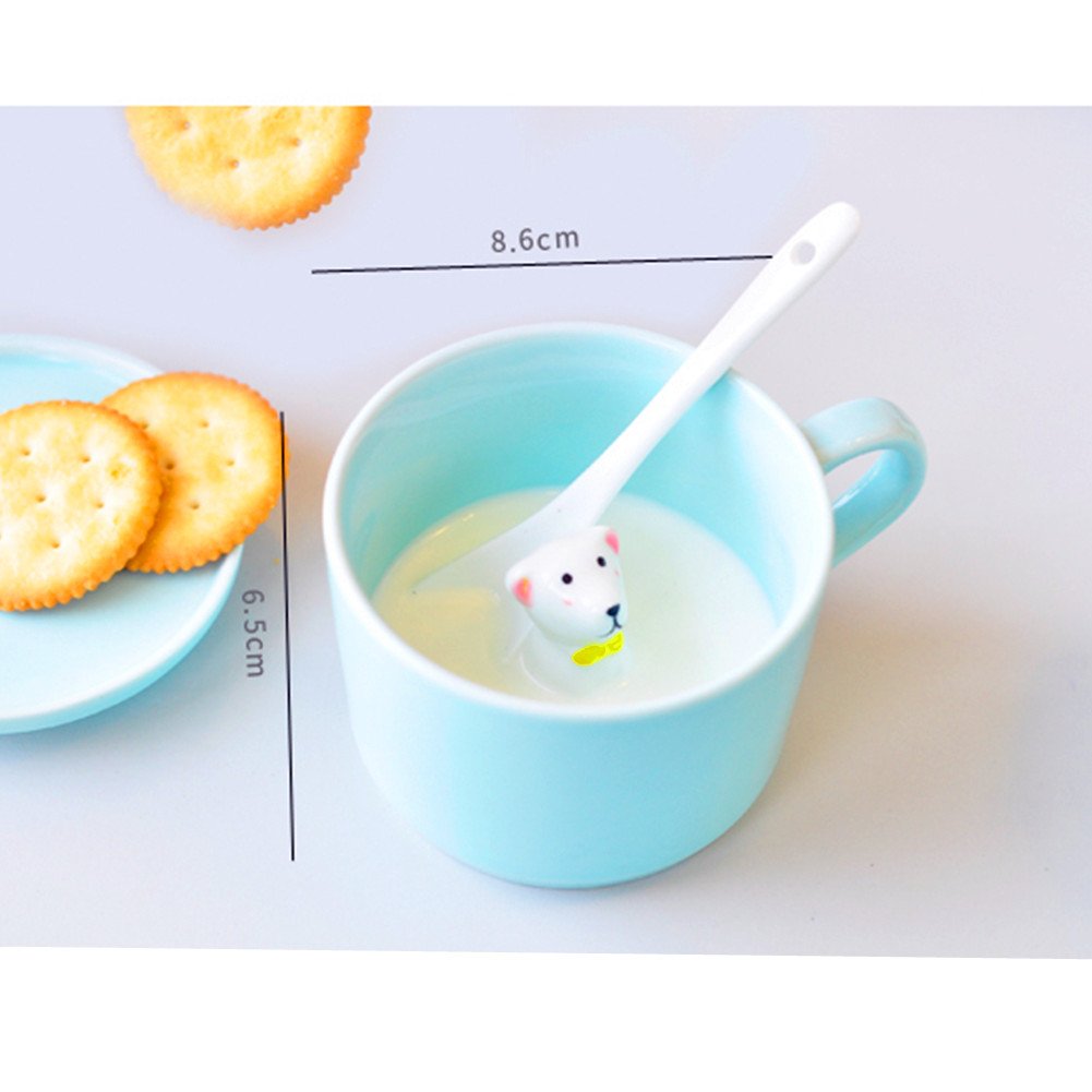 ZaH 3D Mug Animal Inside Cup Cartoon Ceramics Figurine Teacup for Boys Girls Kids Women Men Coffee Mug (8 oz Panda)