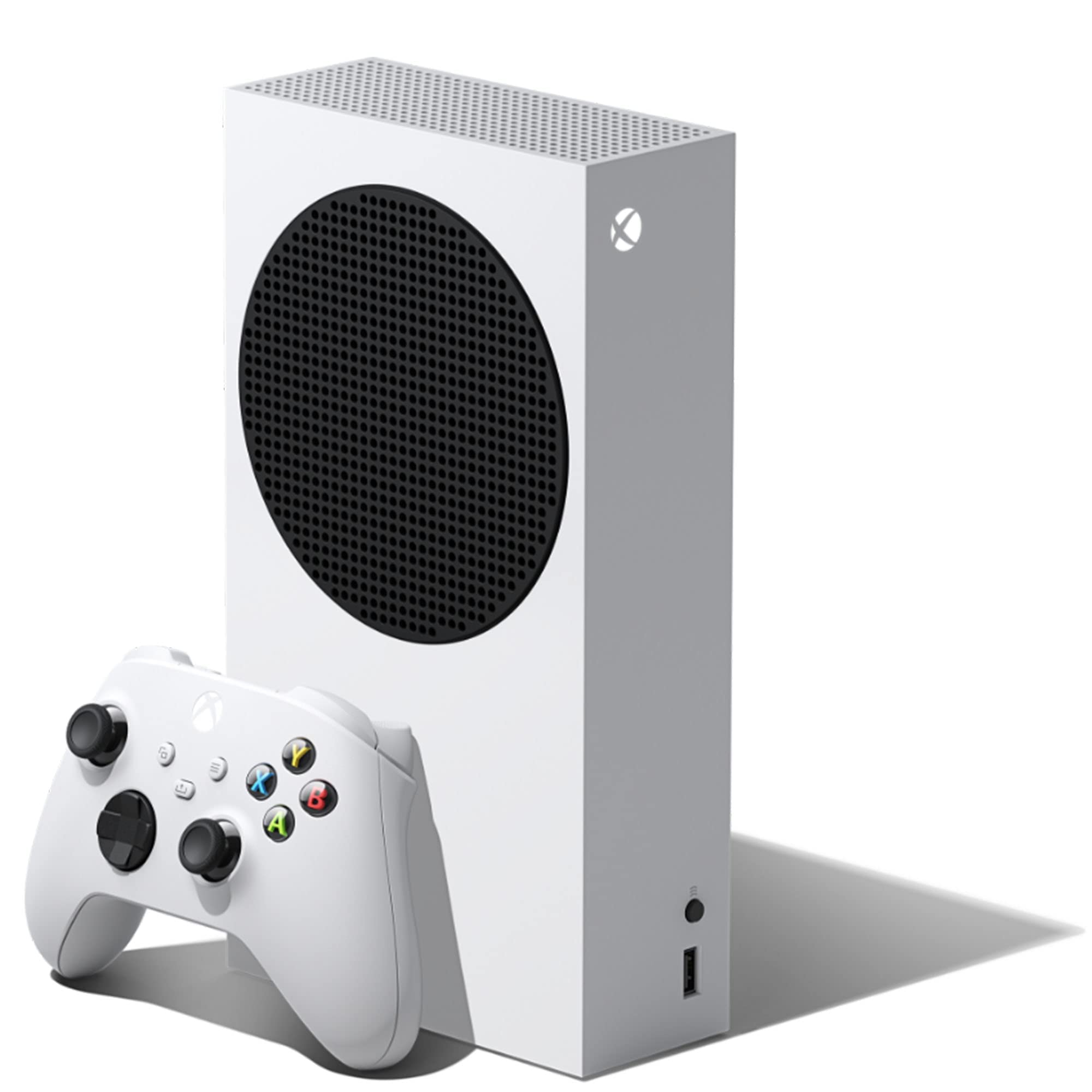 Microsoft Xbox Series S 512GB SSD All-Digital Console - Fortnite & Rocket League, Wireless Controller, 1440p Gaming Resolution, Up to 120 FPS, HDR (High Dynamic Range), AMD FreeSync, Controller Skin (Renewed)