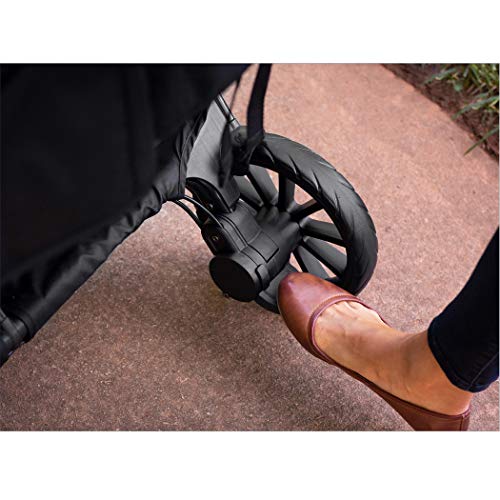 Britax B-Lively Double Stroller, Dove - Adjustable Handlebar + Easy Fold + Large UV50 Canopy